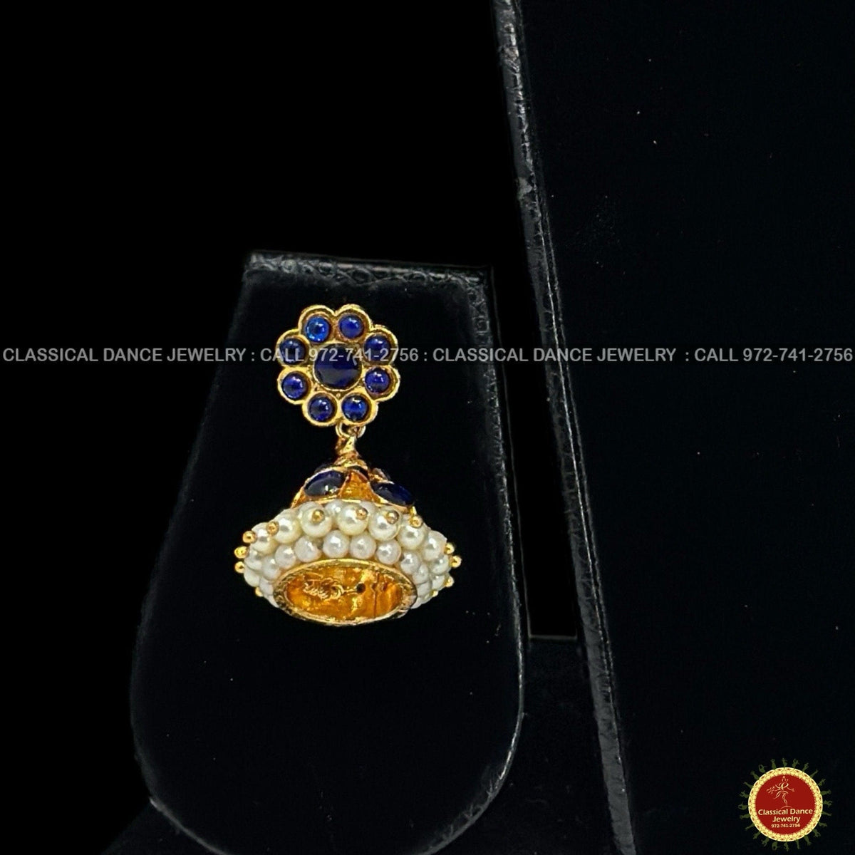 BLUE Mango Design Temple Indian Jewelry | White Stone | Short Necklace ...