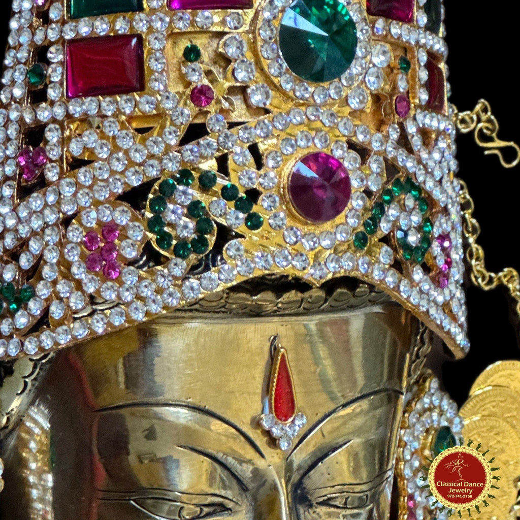 Designer BRASS BUDDHA Goddess Varalakshmi Ammavaru Face Kireetam | Amm ...