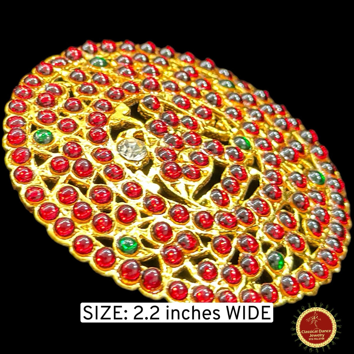 Traditional Kemp Temple Indian Jewelry Rakodi | Bharatnatyam, Kuchipud ...