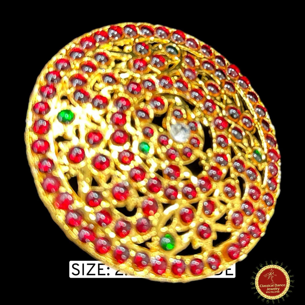 Traditional Kemp Temple Indian Jewelry Rakodi | Bharatnatyam, Kuchipud ...