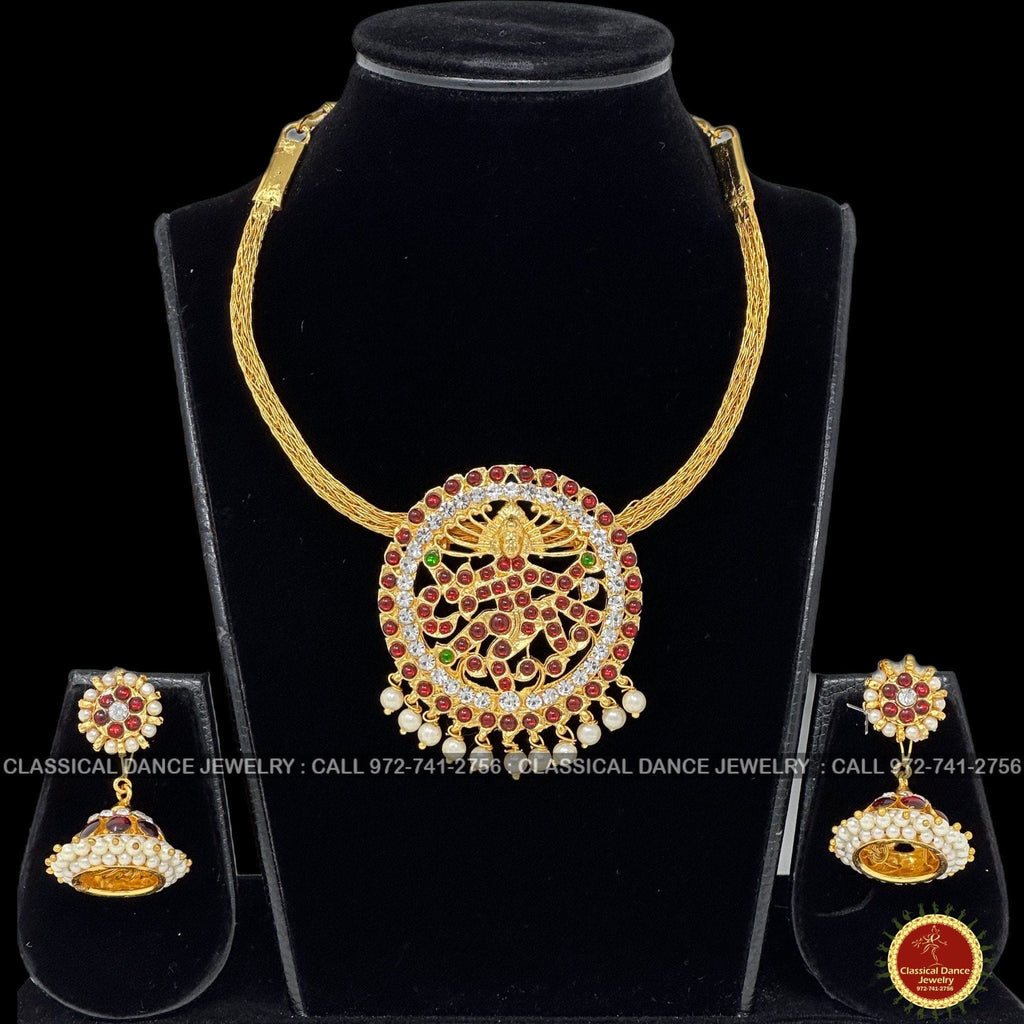 Traditional Temple Kempu NATARAJA Design Indian Jewelry | Bharatnatyam ...