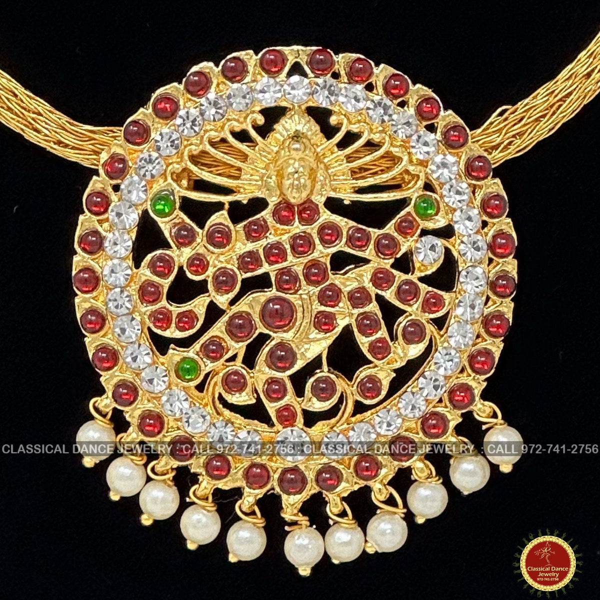 Traditional Temple Kempu NATARAJA Design Indian Jewelry | Bharatnatyam ...
