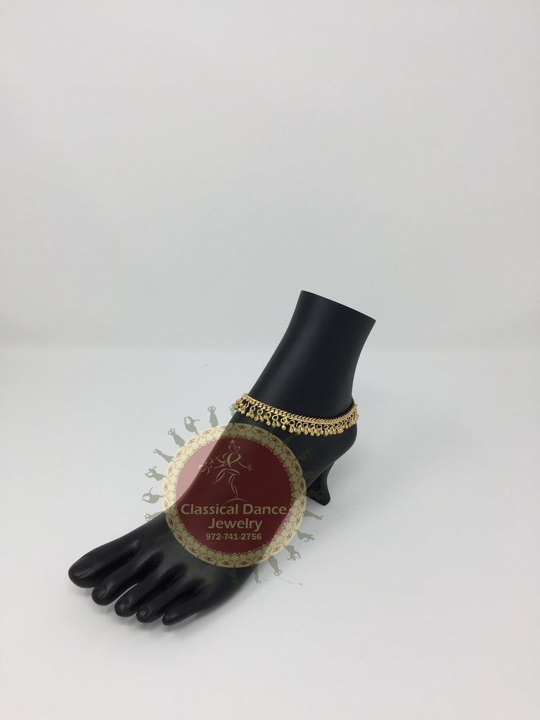 Gold Kuchulu | Classical Dance Anklets| Classical Dance Jewelry