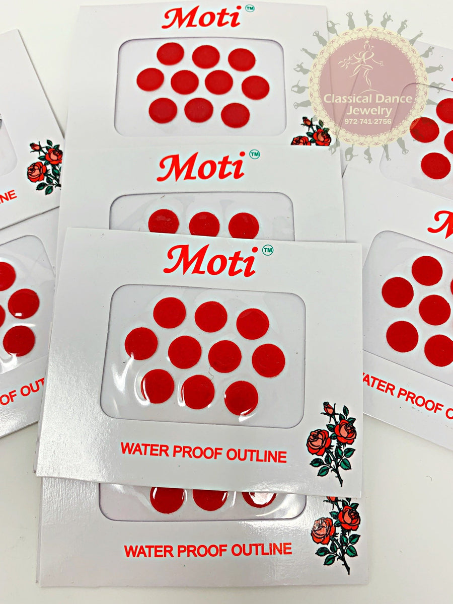 Bindi Sticker Kumkum Red Round | Red Rose, Moti | Bharatanatyam/Kuchip ...