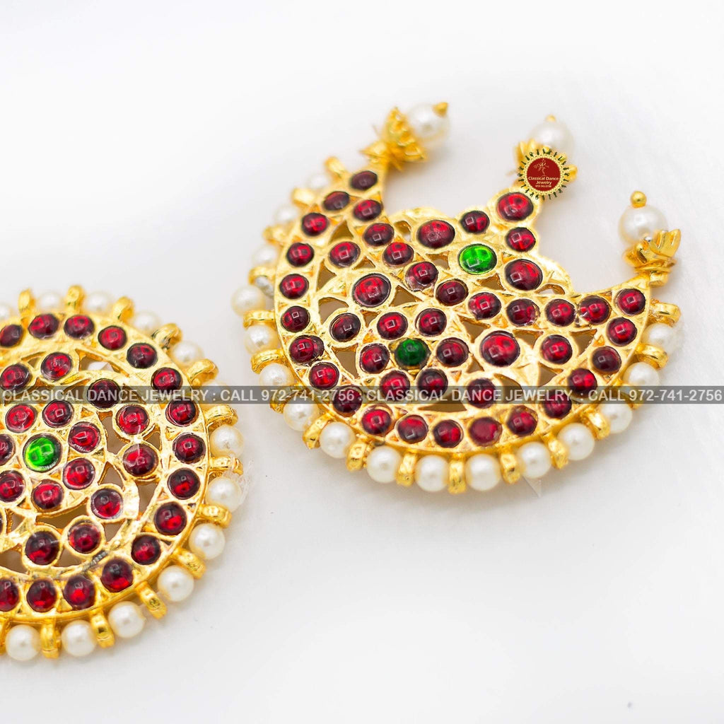 Mango Kempu Temple Indian Jewelry Headset | Bharatnatyam, Kuchipudi, P ...