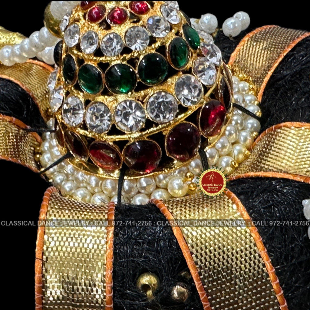 Pearls Kemp Hair Andal Kondai Bun | Rakodi Indian Jewelry | Bharatanat ...