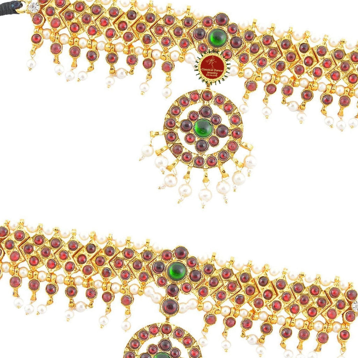 Temple Kempu Vanki Bajuband Armlet 'V ' | Indian Jewelry | Regular Siz ...