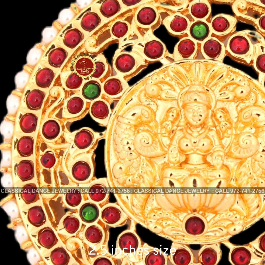 Traditional Kemp Temple Indian Jewelry Lakshmi Rakodi | Bharatnatyam K ...