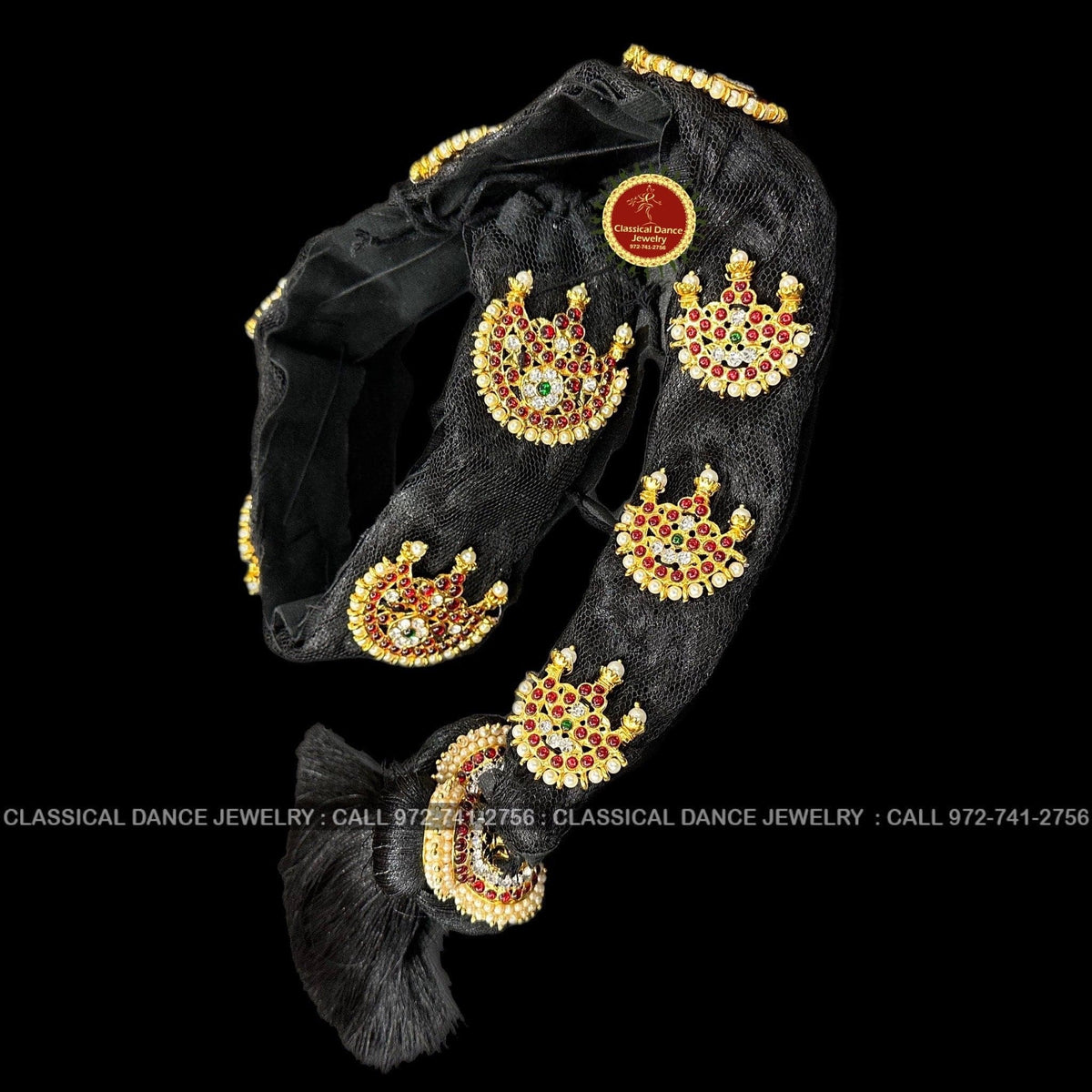 White Stone Half Moon Temple Indian Jewelry Ready Jada | Billalu | Bha ...